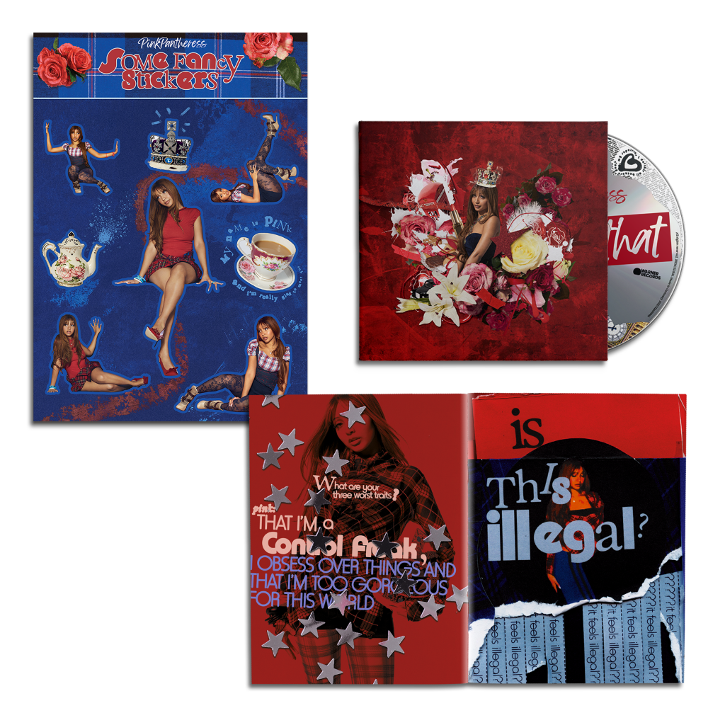 ‘Fancy That’ CD Zine & Some Fancy Stickers Bundle | PinkPantheress Shop